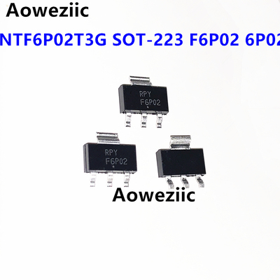 10个 NTF6P02T3G 丝印 F6P02 SOT-223 6P02 20V 10A 单P沟道 原装
