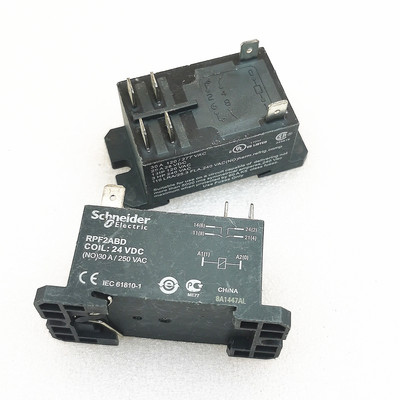 RPF2ABD 24VDC 散新施耐德继电器 RPF2ABD-24VDC 30A 现货可直拍