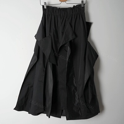 国内现货 新品  nagonstans 黑色变形开衩半身裙 22AW