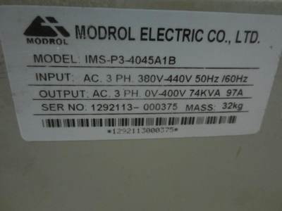 MODROL蒙德 注塑机 伺服驱动器 380V 45KW变频器  IMS-P3-4045A1B