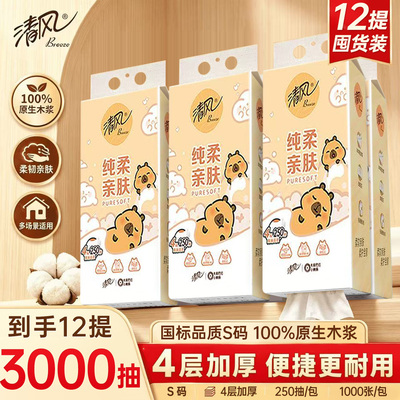 【12000张】清风悬挂式抽纸12提