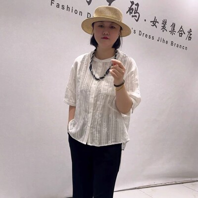 女权贵族夏季新款大码显瘦短袖衫