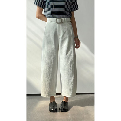 NV99001欧货春款小个子休闲梧桐裤女九分弯刀裤宽松奶奶裤西装裤