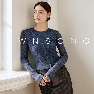 超薄金银丝OWNSONG针织三件套
