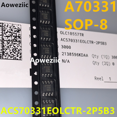 ACS70331EOLCTR-2P5B3 丝印 A70331 电流传感器2.5A通道 霍尔效应