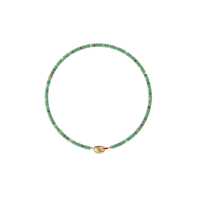 Fellala/翡拉拉「如意锁」串珠项链精致古典吊坠锁骨链