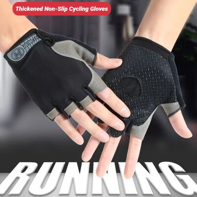 Half Finger Cycling Gloves Men Women Anti Slip Shock