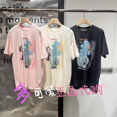 播T恤2026春BDT1YD1283新款简约印花宽松圆领短袖上衣鱼缸里的风