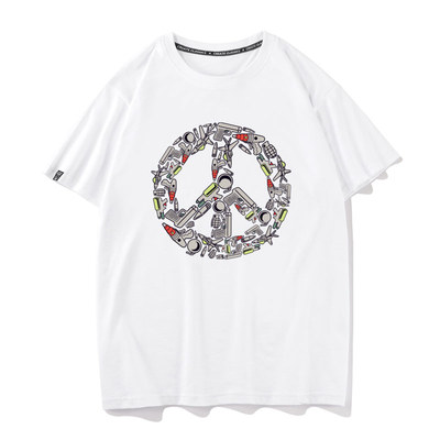 反战系列logoT恤男新款宽松