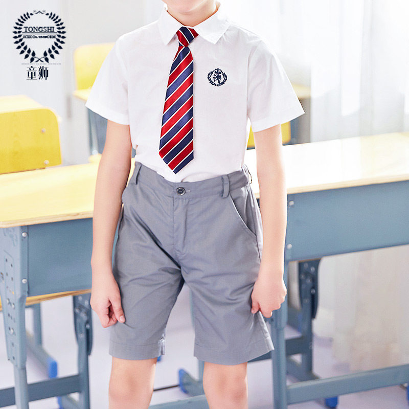 小学生校服裤子儿童装英伦学院风全棉夏装幼儿园园服班服男童短裤