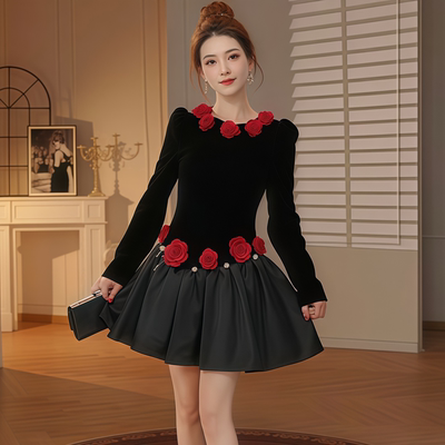 连衣裙名媛气质礼服修身的小短裙