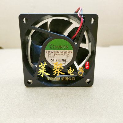全新原装 建准 EB60251B3-D00U-999 6025 12V 0.77W双滚珠风扇6CM