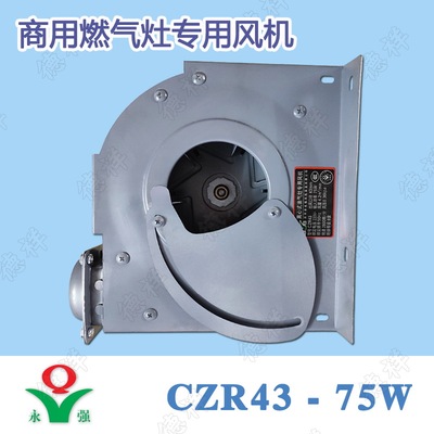 永强75W炉灶风机CZR43商用离心燃油气灶鼓风机九鼎王猛火灶小炒炉