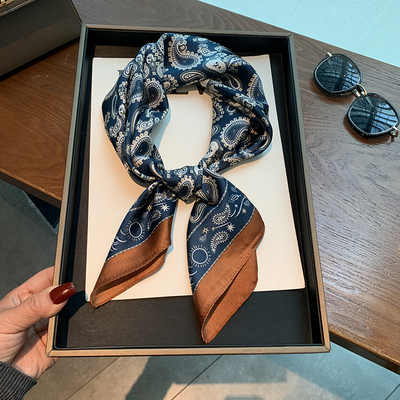 好看的 小丝巾 韩国ins款百搭时尚春秋装饰方巾绑发绑包薄款围巾