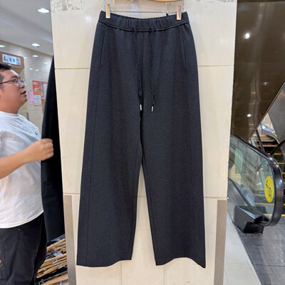 琼扉尔K-6228 26秋新款时尚百搭松紧抽绳高腰直筒裤显瘦气质女裤