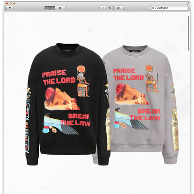 500克重磅印花圆领卫衣