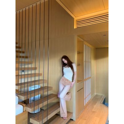《艺术牛仔》文文私服 2026新款修身水洗直筒牛仔裤预WWX6NZK0959