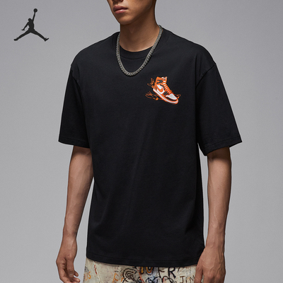 Nike/耐克正品JORDAN男士运动宽松柔软经典透气短袖HQ8973-010