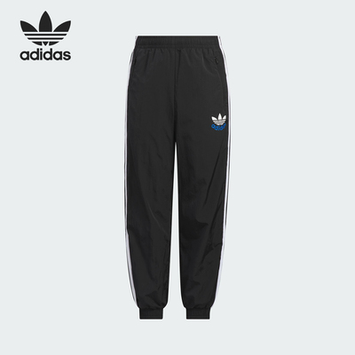 阿迪达斯大童透气梭织束脚长裤