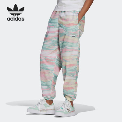 阿迪达斯女子印花运动长裤