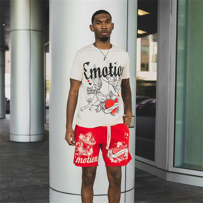 MIXEDEMOTION字母丘比特印花T恤