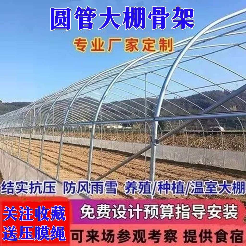养殖大棚全套大棚钢管骨架蔬菜种植棚养鸡牛棚养猪大棚拱架支架