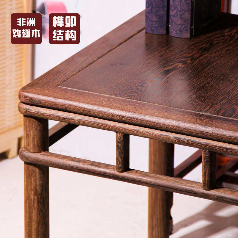 红木鸡翅木方桌实木餐桌家用四方桌棋牌卓茶桌吃饭桌八仙桌客厅桌