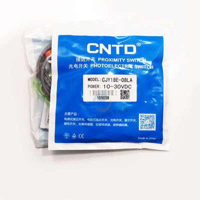 CNTD昌得24v感应接近开关二线12v常开M18传感控制器CJY18E-08LA两