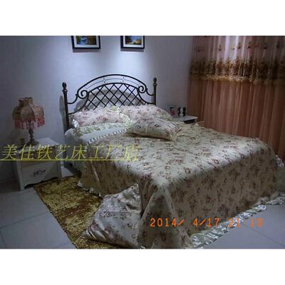 铁艺床韩式田园1.81.2架单人床欧式米双人床1.5铁床