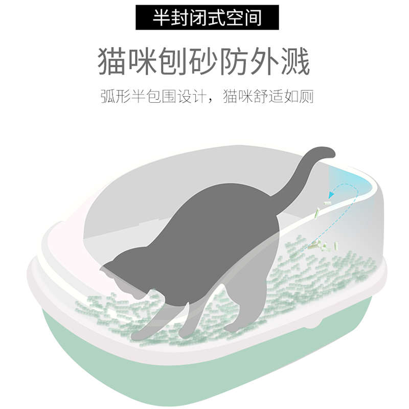 猫砂盆猫厕所超大号全半封闭式防外溅猫沙盆子猫屎盆猫咪宠物用品