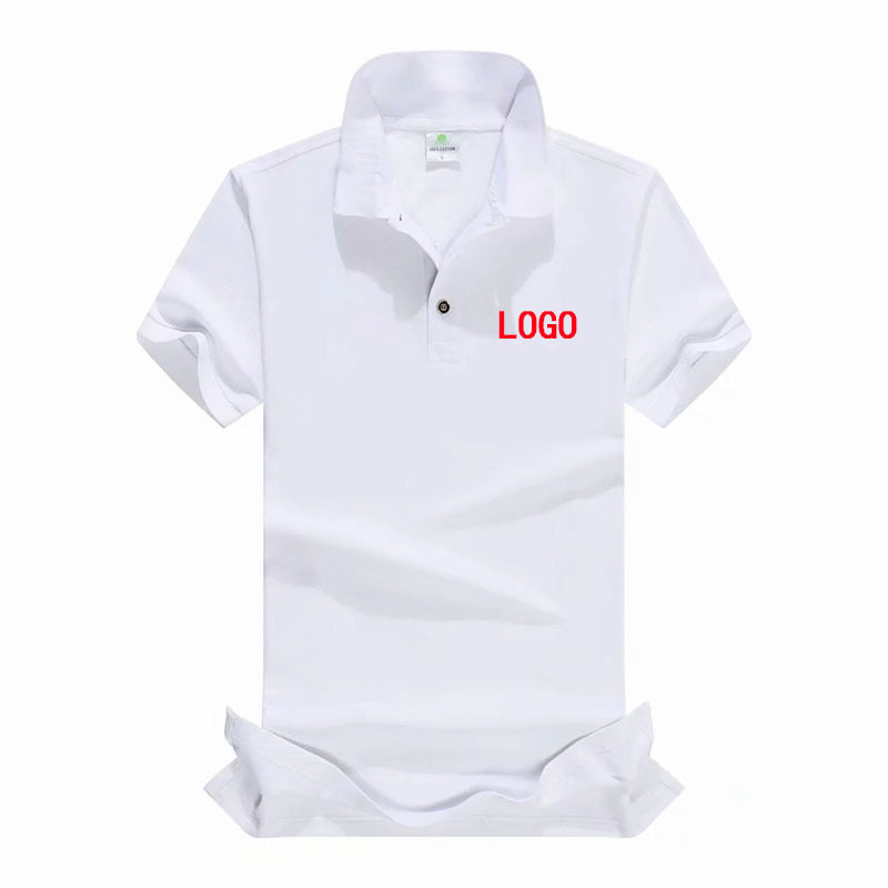240g纯色全棉翻领POLO衫定制广告衫印logo刺绣夏季工衣文化衫短袖