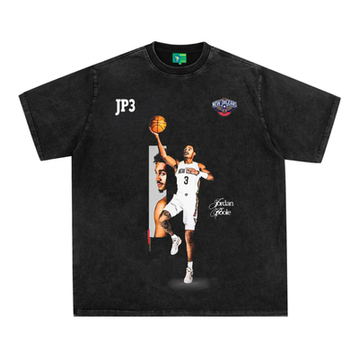 美式复古数码直喷印花圆领T恤