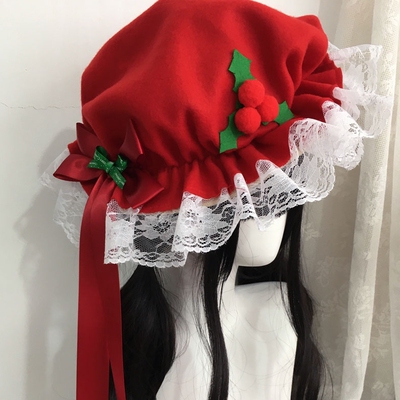 帽子少女心可爱暗黑系蝴蝶结甜美