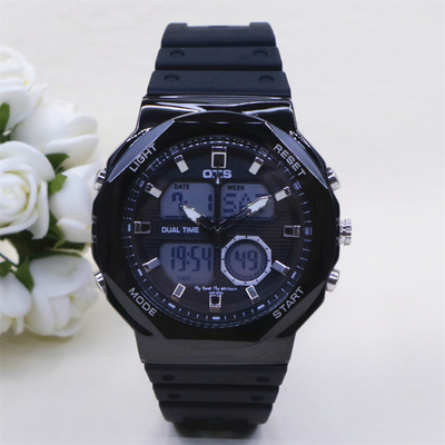 炫酷黑金电子表新款超薄潮流个性青少年高中学生多功能夜光