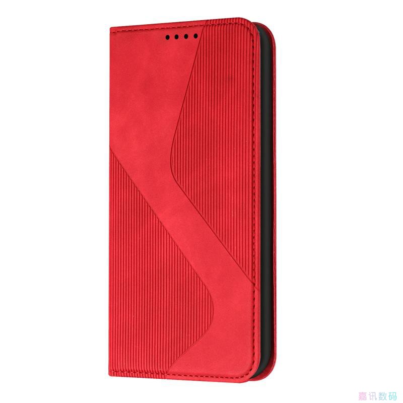 纯色红适用GalaxyA05/A15/A25/A35/A55 5G三星翻盖手机壳A04/A14/A24/A54 4G 皮套防摔保护套电话壳