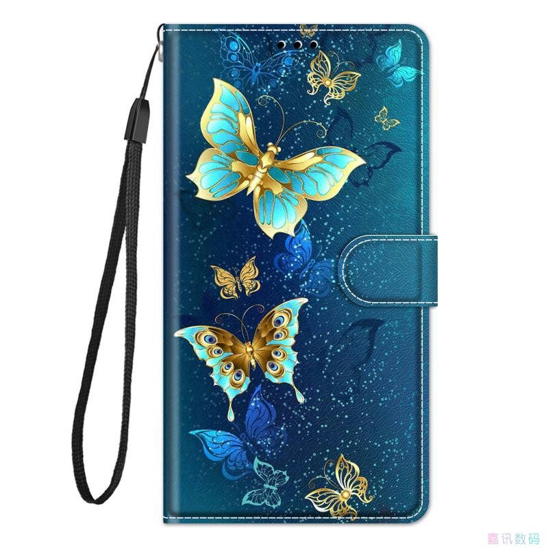金蝴蝶适用IPhone17/16/15/14/13/12/11promax/Plus苹果翻盖手机壳Mini/Se/Air皮套防摔保护套电话壳