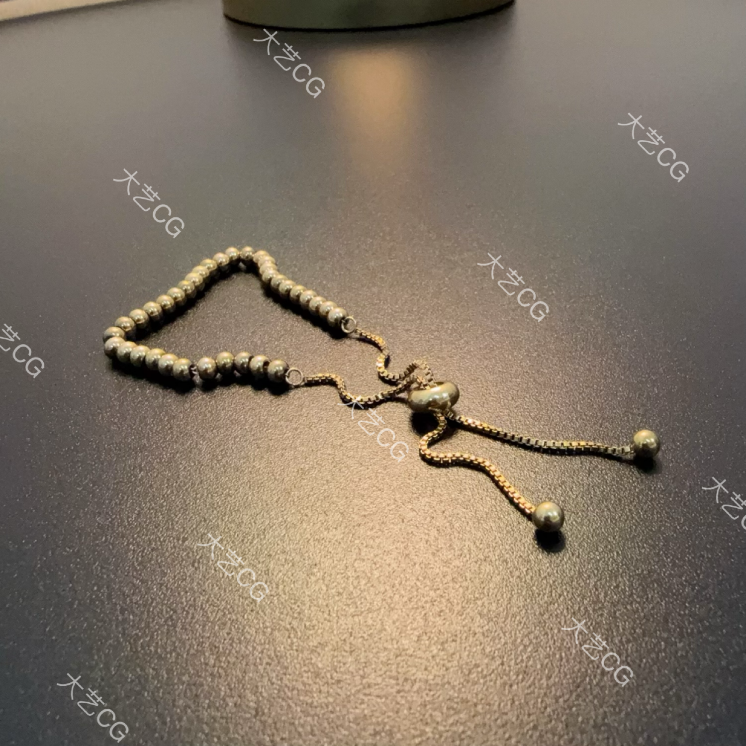 百搭小金球手链简约时尚通勤饰品可调节叠戴