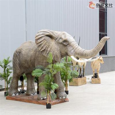 仿真大象软硅胶表皮模拟吼叫扇耳朵抬鼻子公园景区高仿真动物