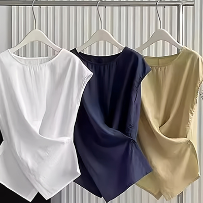 独特漂亮坎肩衬衫2025夏季新款