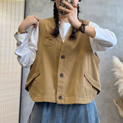 单排扣通勤常规V领马夹