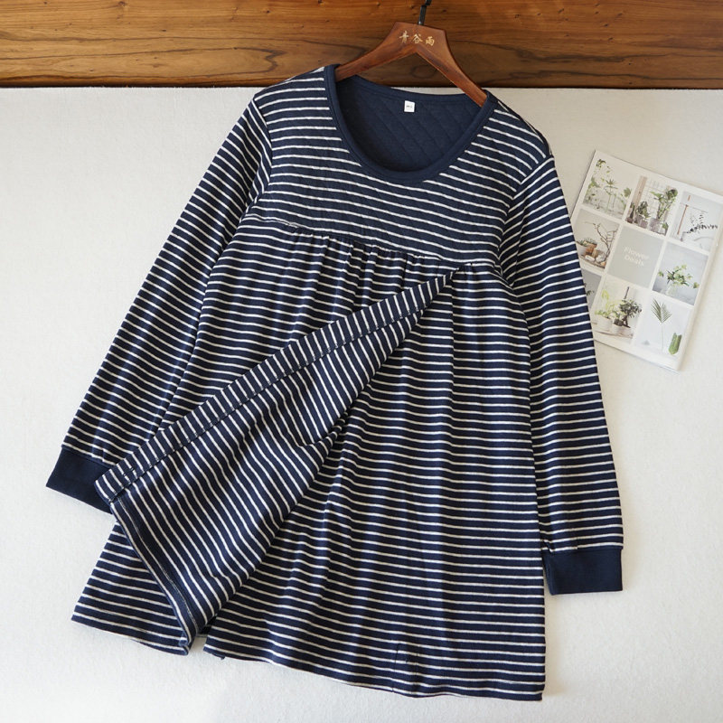 日系女士纯棉长袖家居服两用产后月子服保暖哺乳喂奶服上衣9077