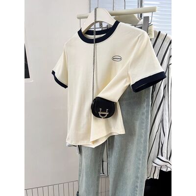 【限时优惠】美式撞色短袖T恤