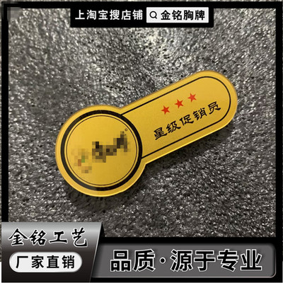 定制康师傅星级员工促销员优秀销售冠军奖励胸牌徽章公司酒店工厂