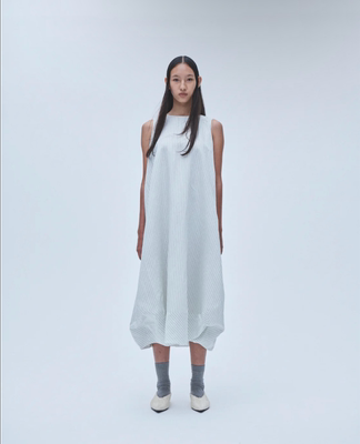 【拍下不退】国内现货muller of yoshiokubo26春夏条纹无袖连衣裙