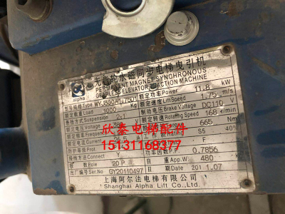 上海阿尔法DZE-14Ewyj300曳引机