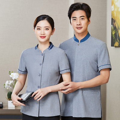 保洁工作服短袖夏装PA饭店宾馆客房楼层酒店清洁员阿姨工衣女套装