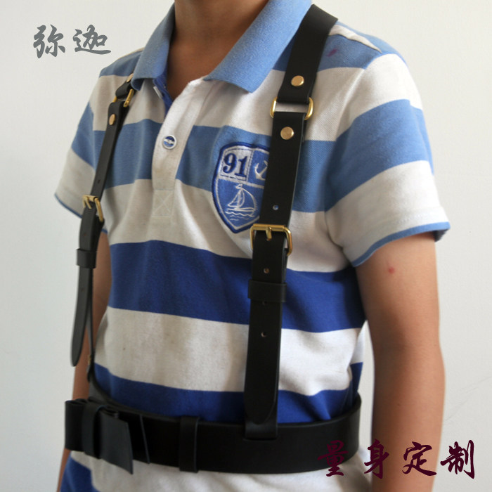 弥迦原创头层牛皮背带女士真皮裙带腰链蝴蝶结个性时尚款影视同款