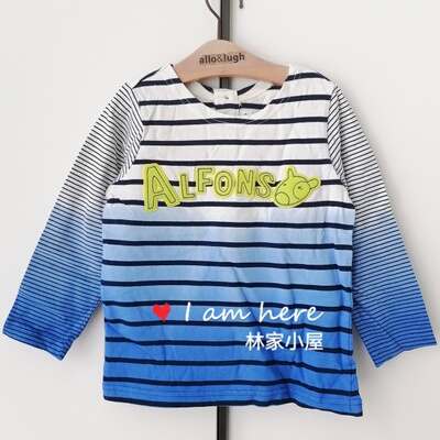 alfonso圆领渐变色长袖T恤