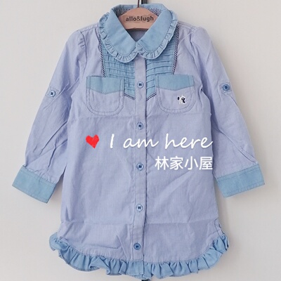 alfonso春夏女宝长袖连衣裙衬衣