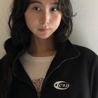 AcidPoire 2025春季原创新品薄抓绒外套刺绣时尚复古长袖女士卫衣